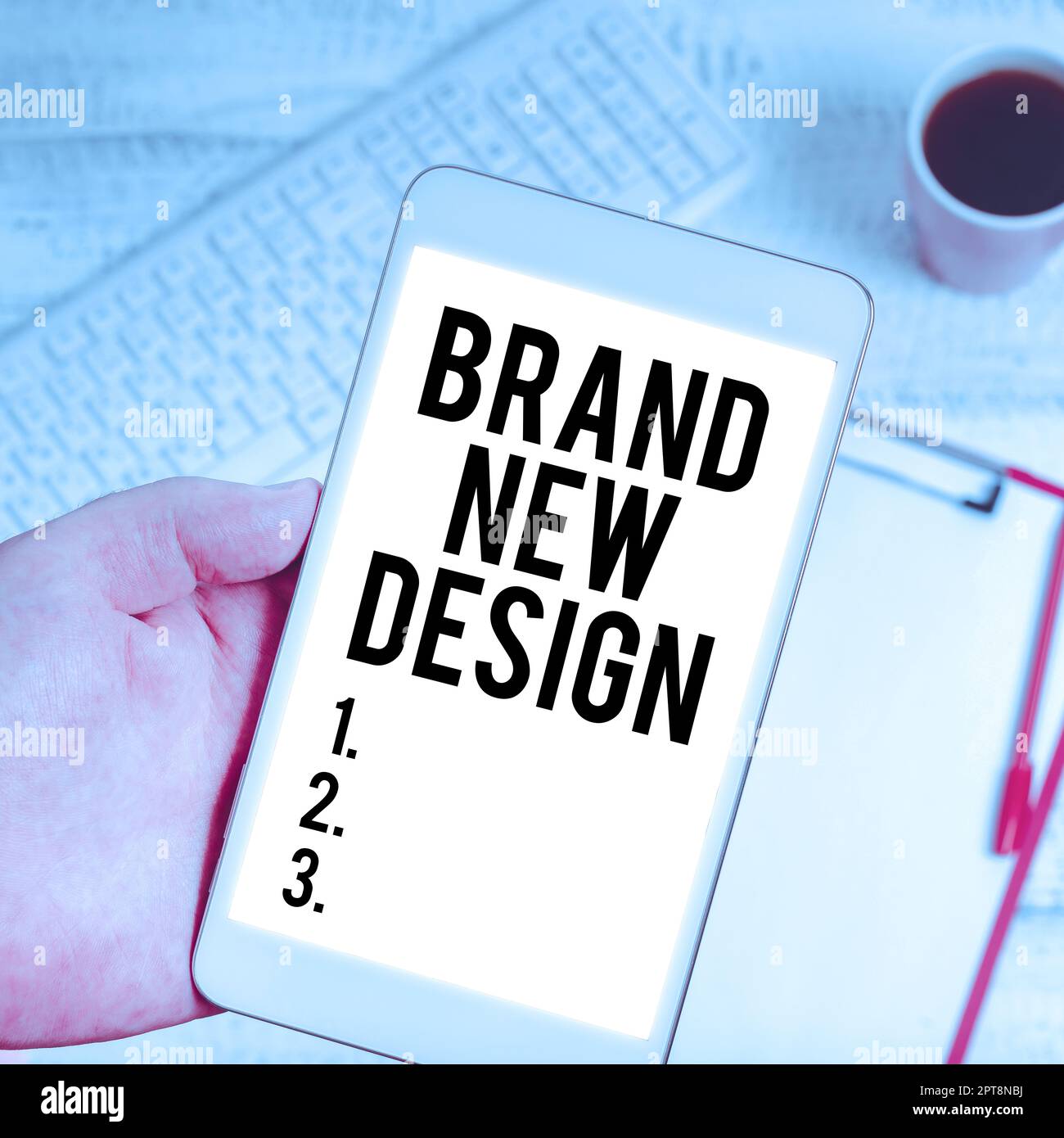 Légende de texte présentant la marque Nouveau design, concept ...