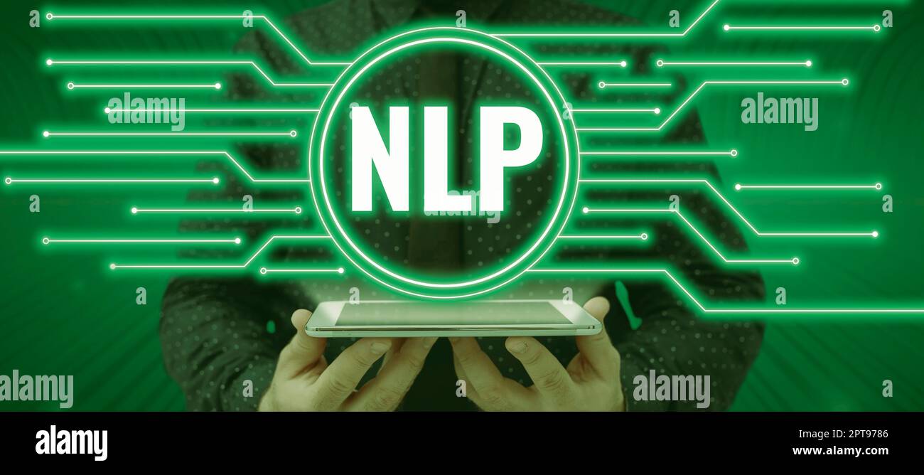 Écriture affichage de texte NLP, mot écrit sur l'approche psychologique ...