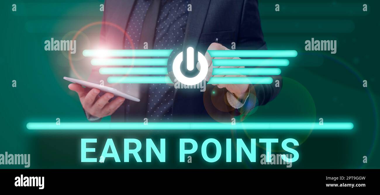 Affichage conceptuel gagner des points, Aperçu de l'entreprise Fonds ...