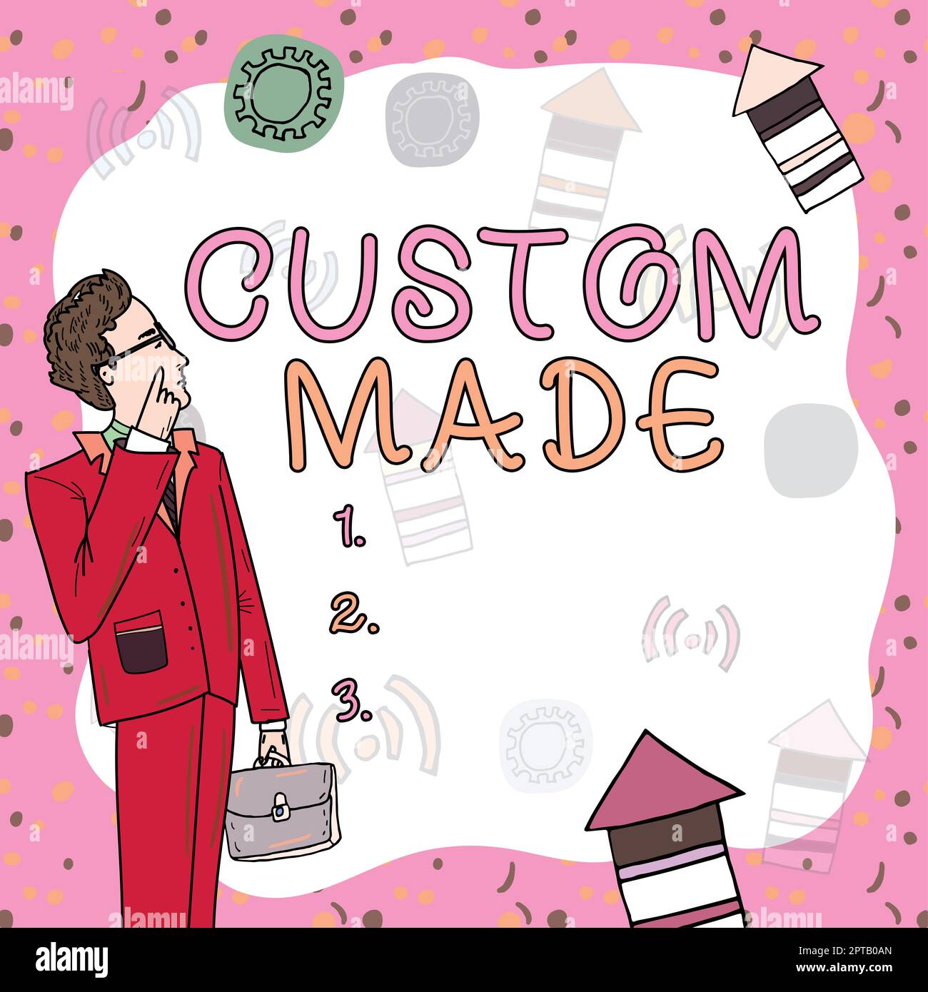 Légende de texte présentant une présentation personnalisée, vue d ...