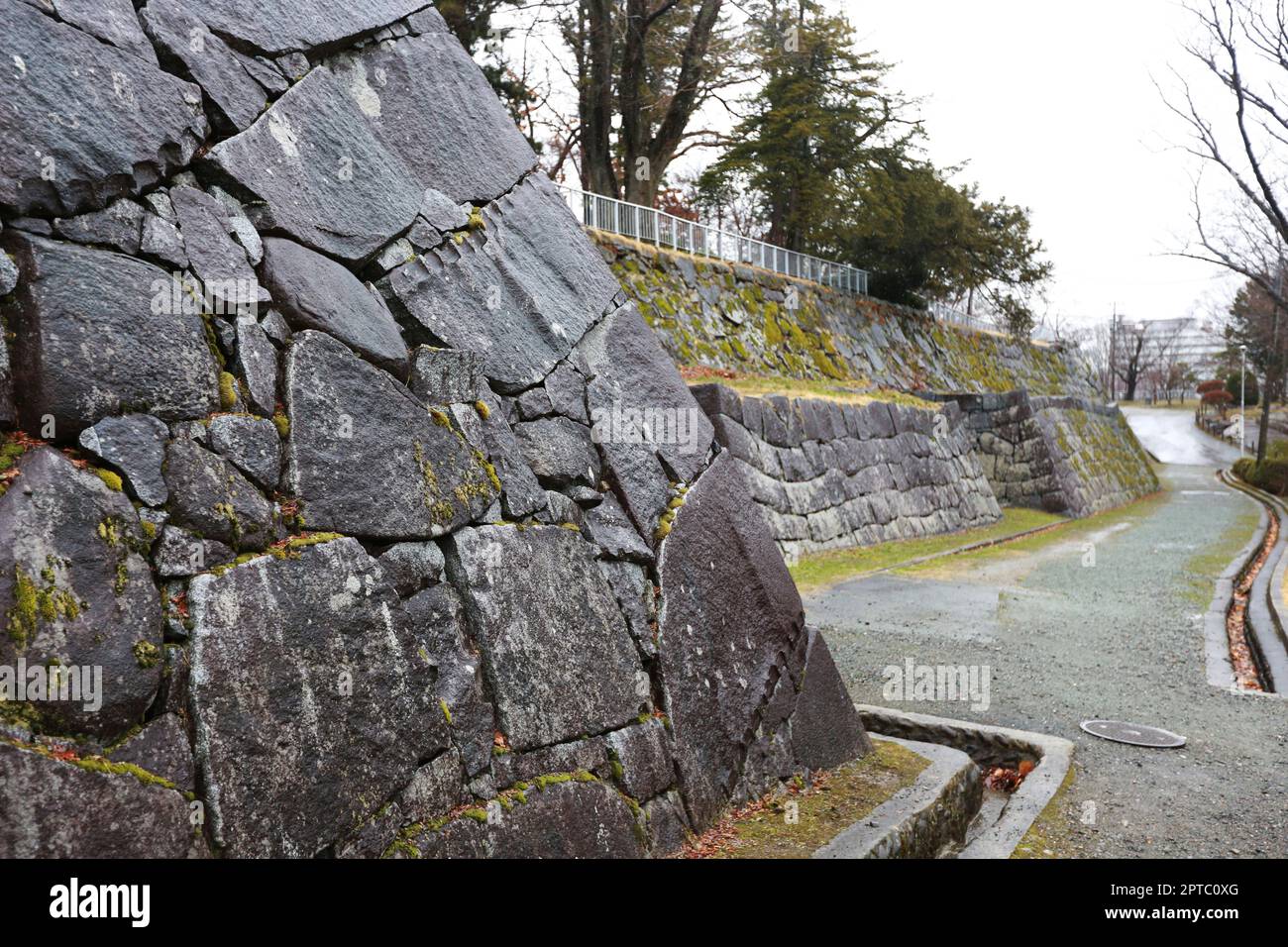 A photo shows Morioka Castle Site Park (Iwate Park) in Morioka City ...