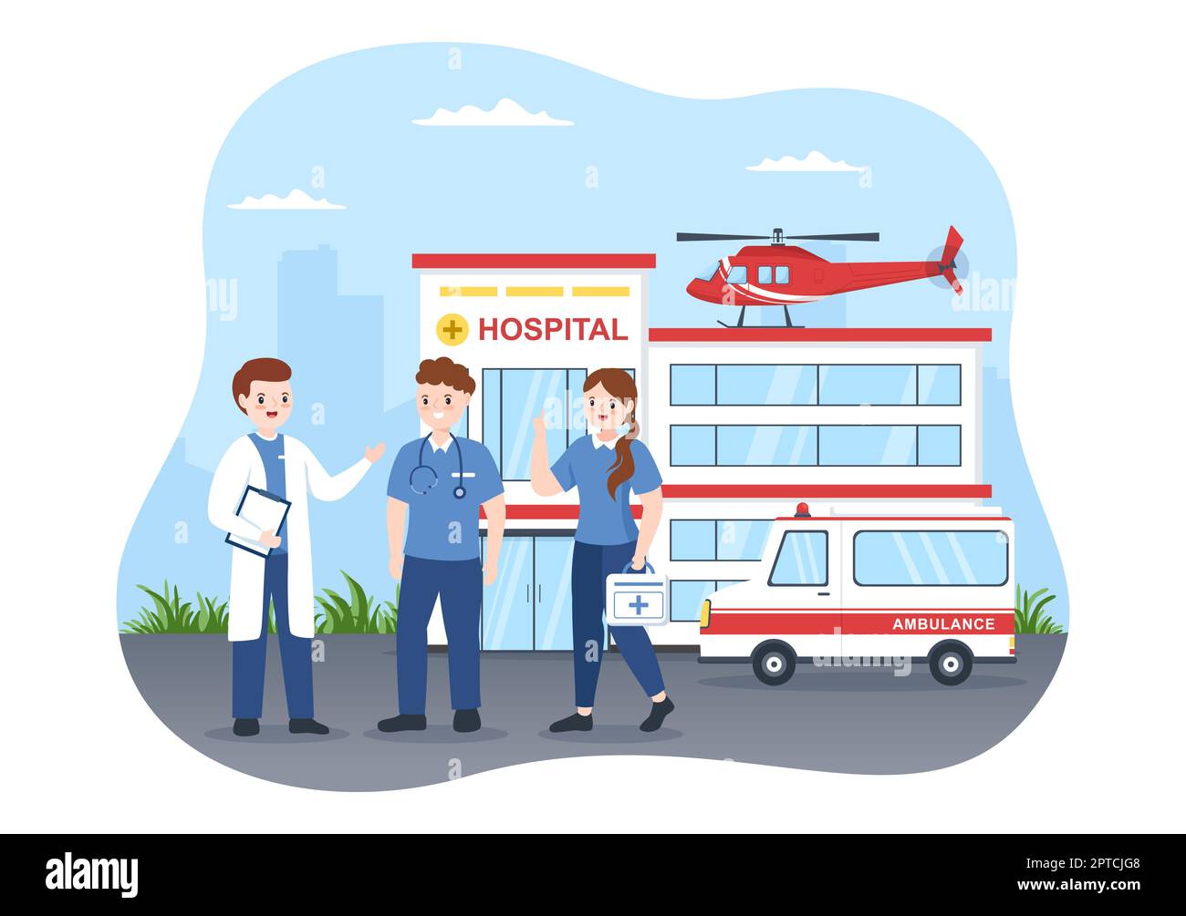 Voiture d'ambulance de véhicule médical ou service d'urgence pour ...