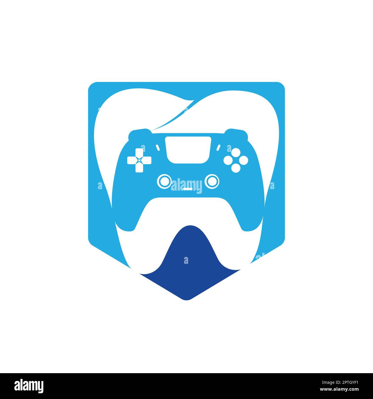 Design d'icône de logo de jeu dentaire. Motif de logo DOTH et Console ...