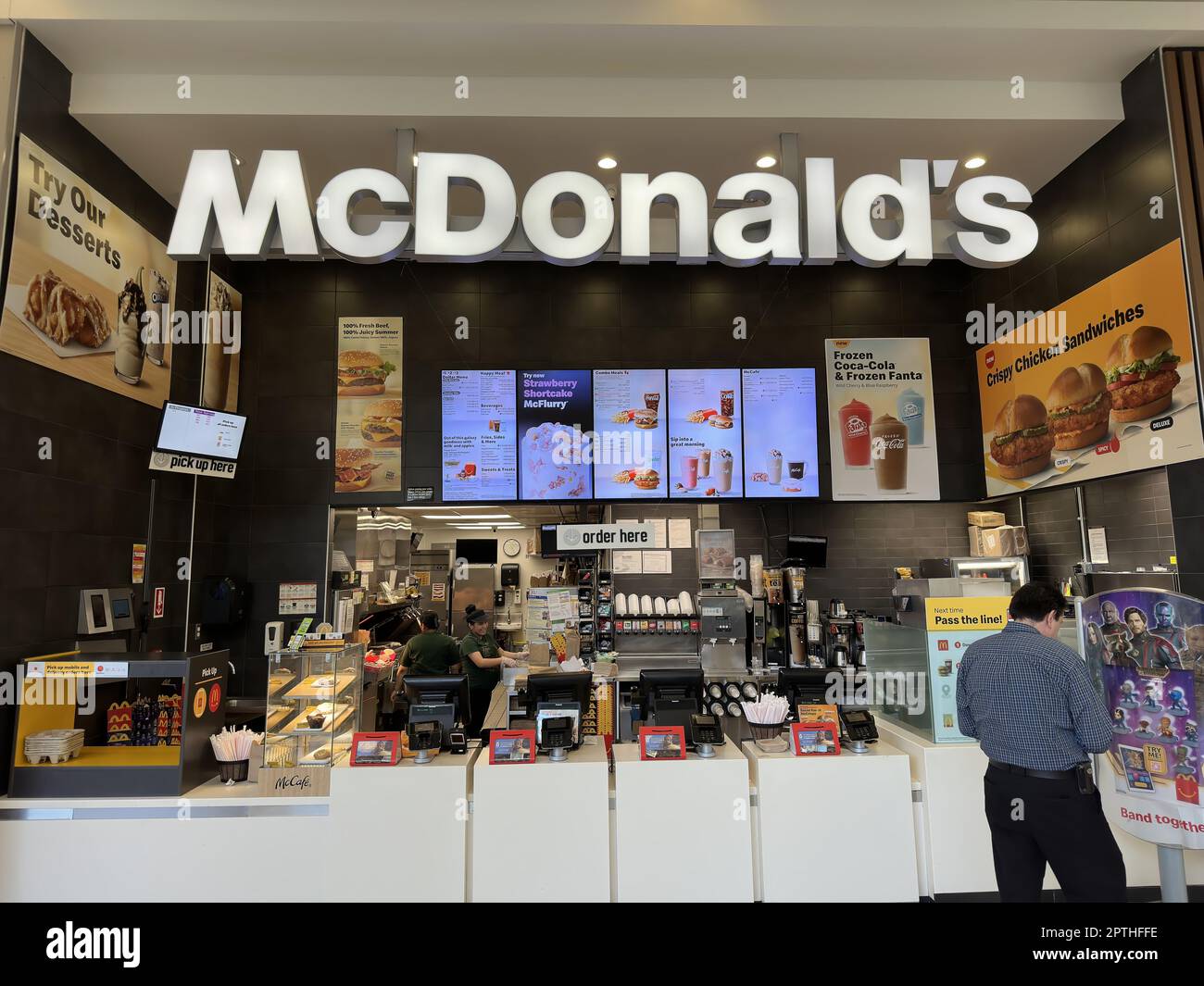 Panneau de menu mcdonalds Banque de photographies et d’images à haute ...