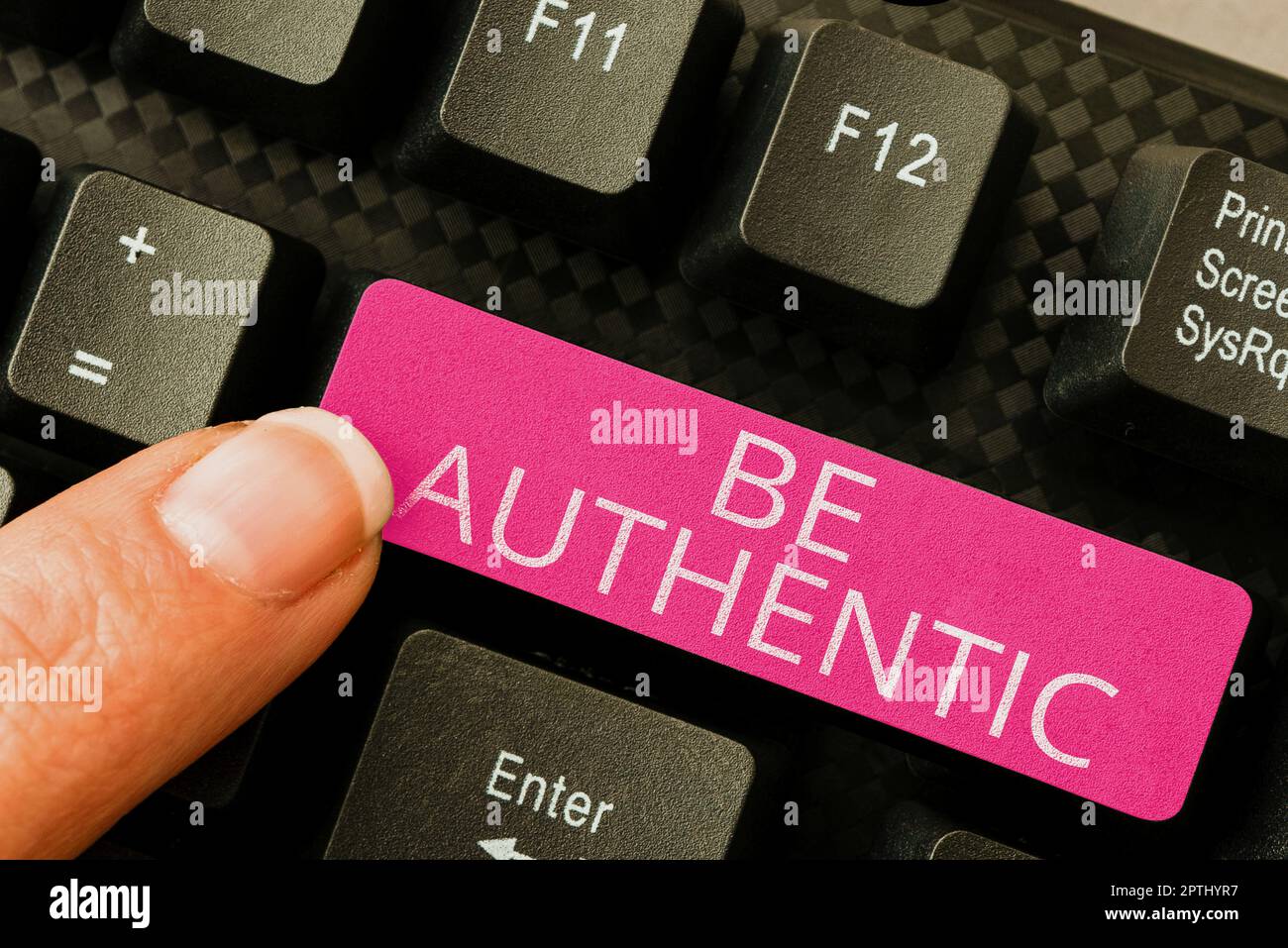 Affichage du signe être authentique, parole pour être vérité et ...