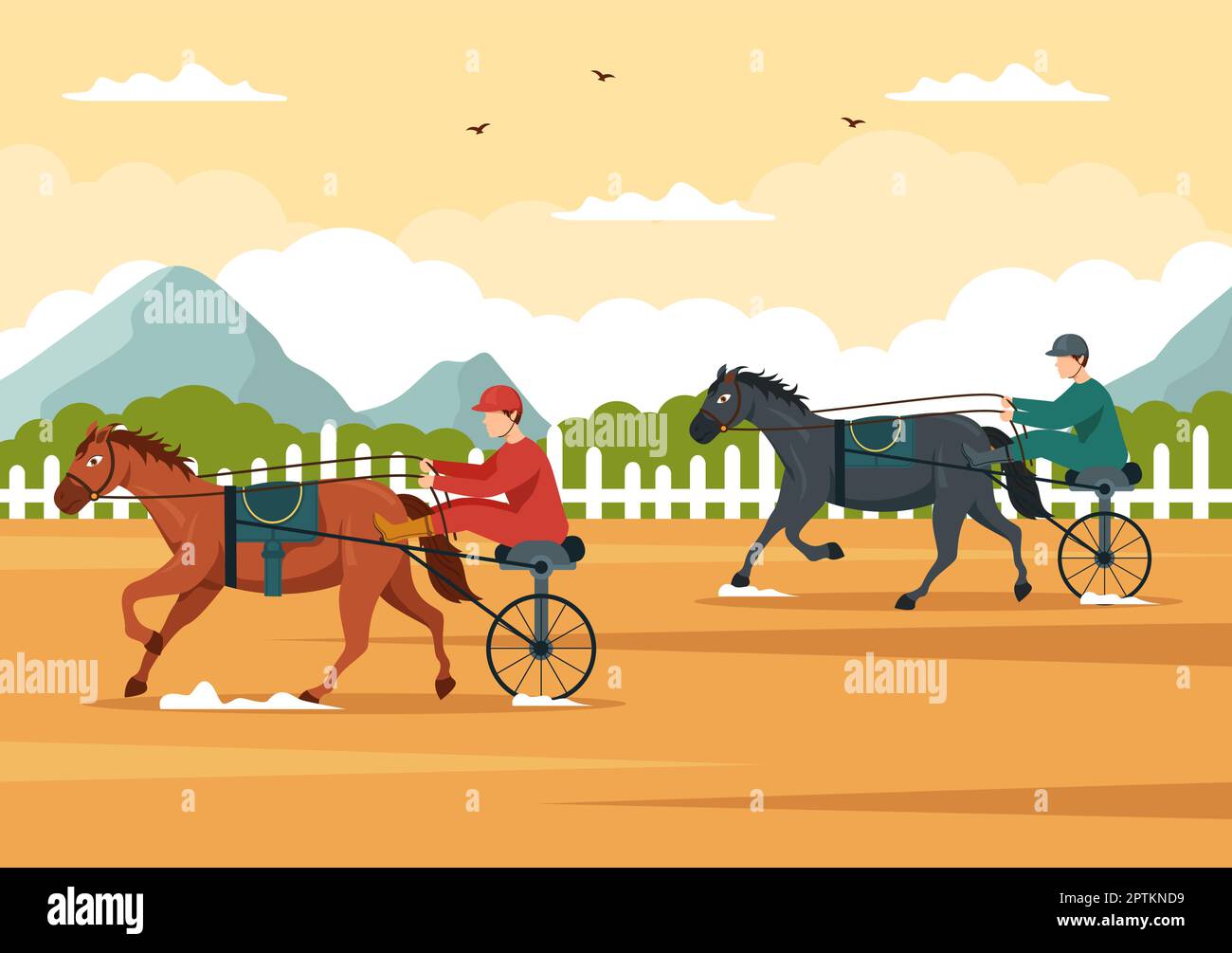 Concours de courses hippiques dans un champ de courses avec un sport ...