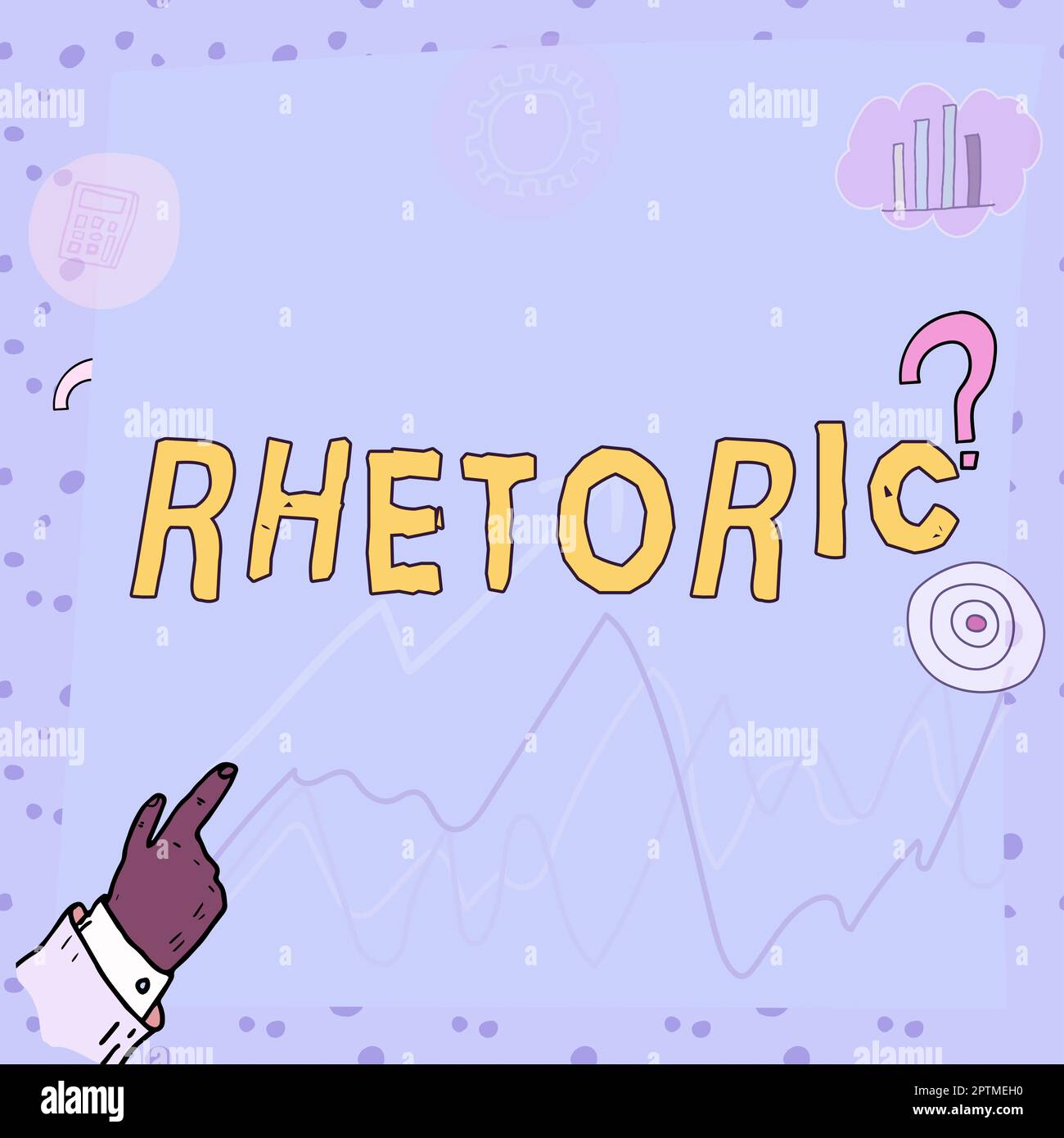 Légende de texte présentant la rhétorique, l'étude conceptuelle de la ...