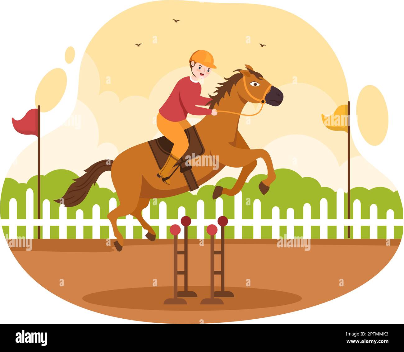 Concours de courses hippiques dans un champ de courses avec un sport ...