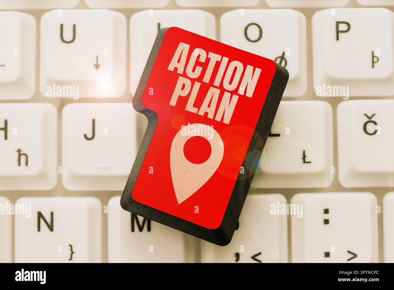 Affiche présentant le plan d'action, la liste des concepts d'entreprise ...