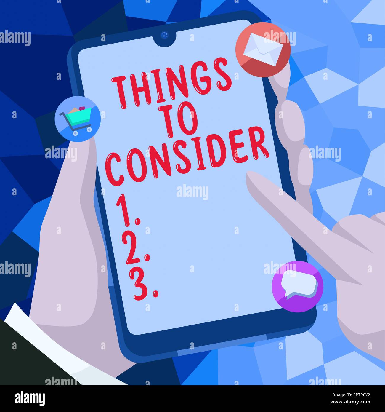 Signez à la main les choses à prendre en compte, la liste d'approche ...