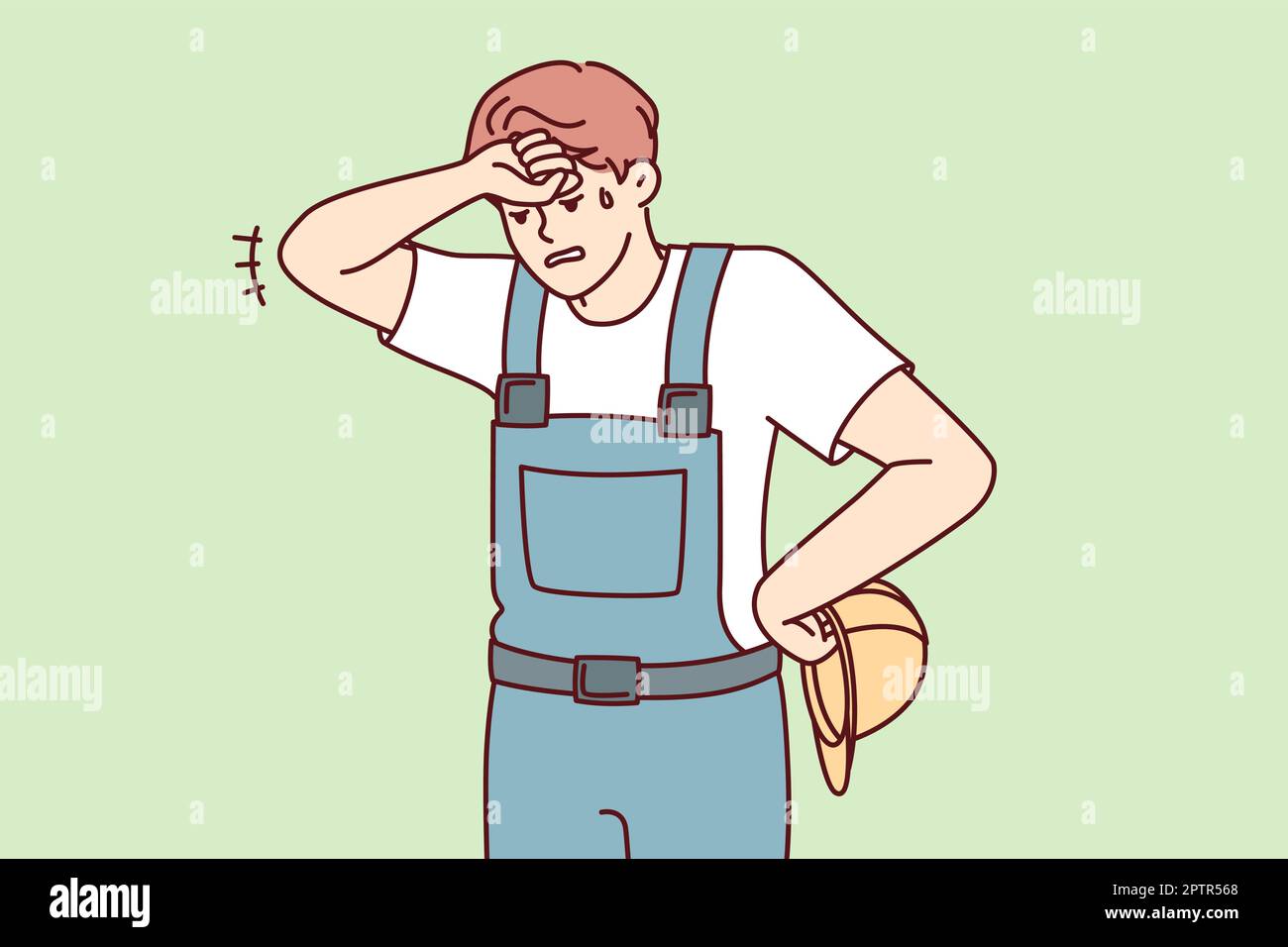 Homme en sueur Banque d'images vectorielles - Alamy
