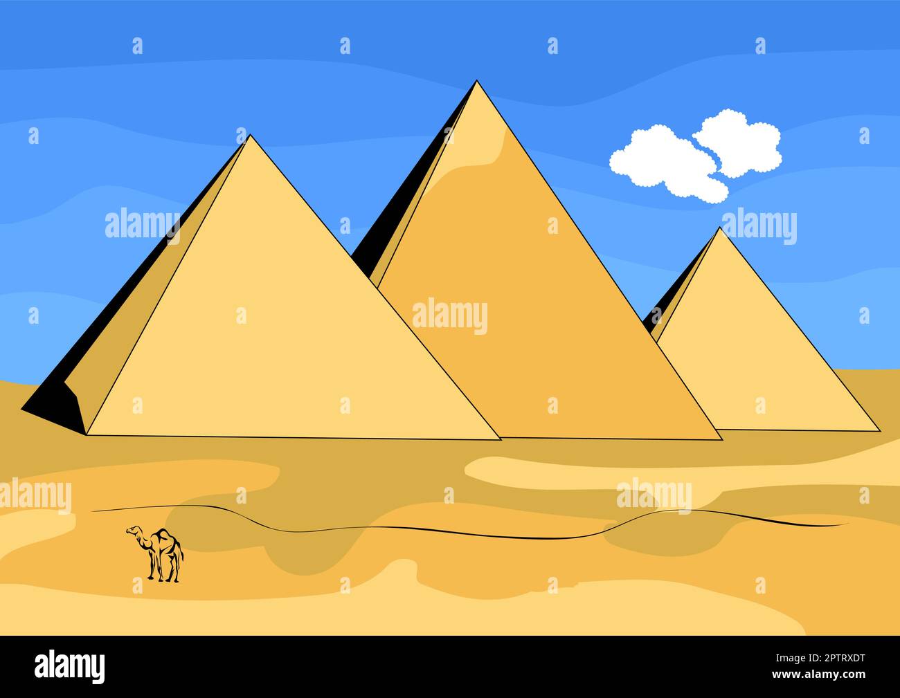 Egypte pyramide dessin Banque de photographies et d’images à haute ...