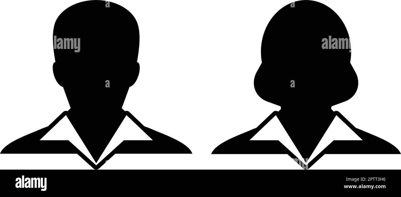 Icône homme et femme vecteur utilisateur profil personne avatar symbole ...