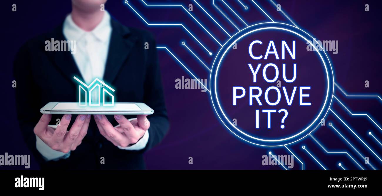 Légende de texte présentation pouvez-vous le prouver, concept ...