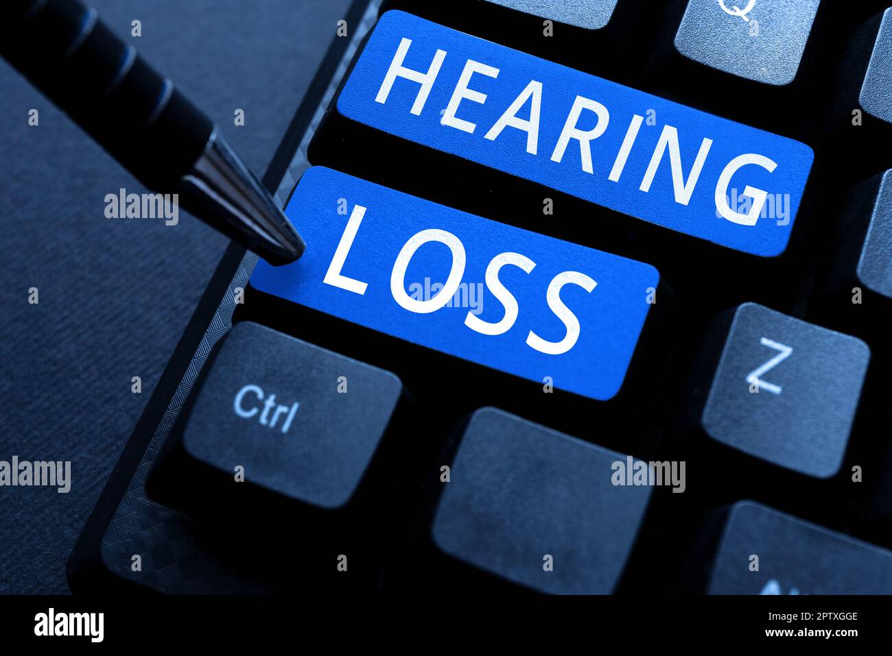 Inspiration montrant le signe de perte auditive, l'idée d'affaires est ...