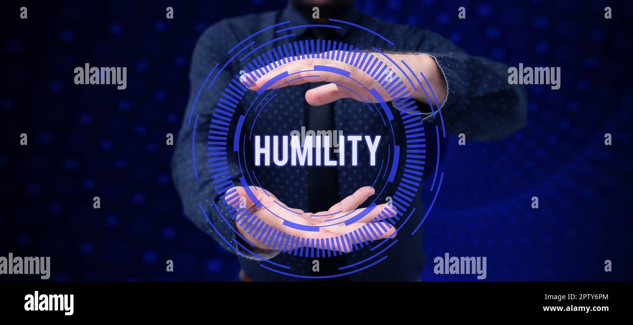 Texte montrant l'inspiration humilité, concept signifiant être humble ...