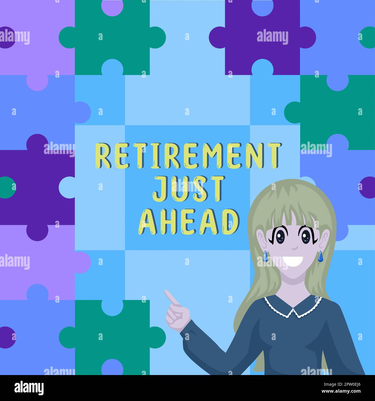 Écriture affichant le texte retraite juste devant, Word écrit sur le ...