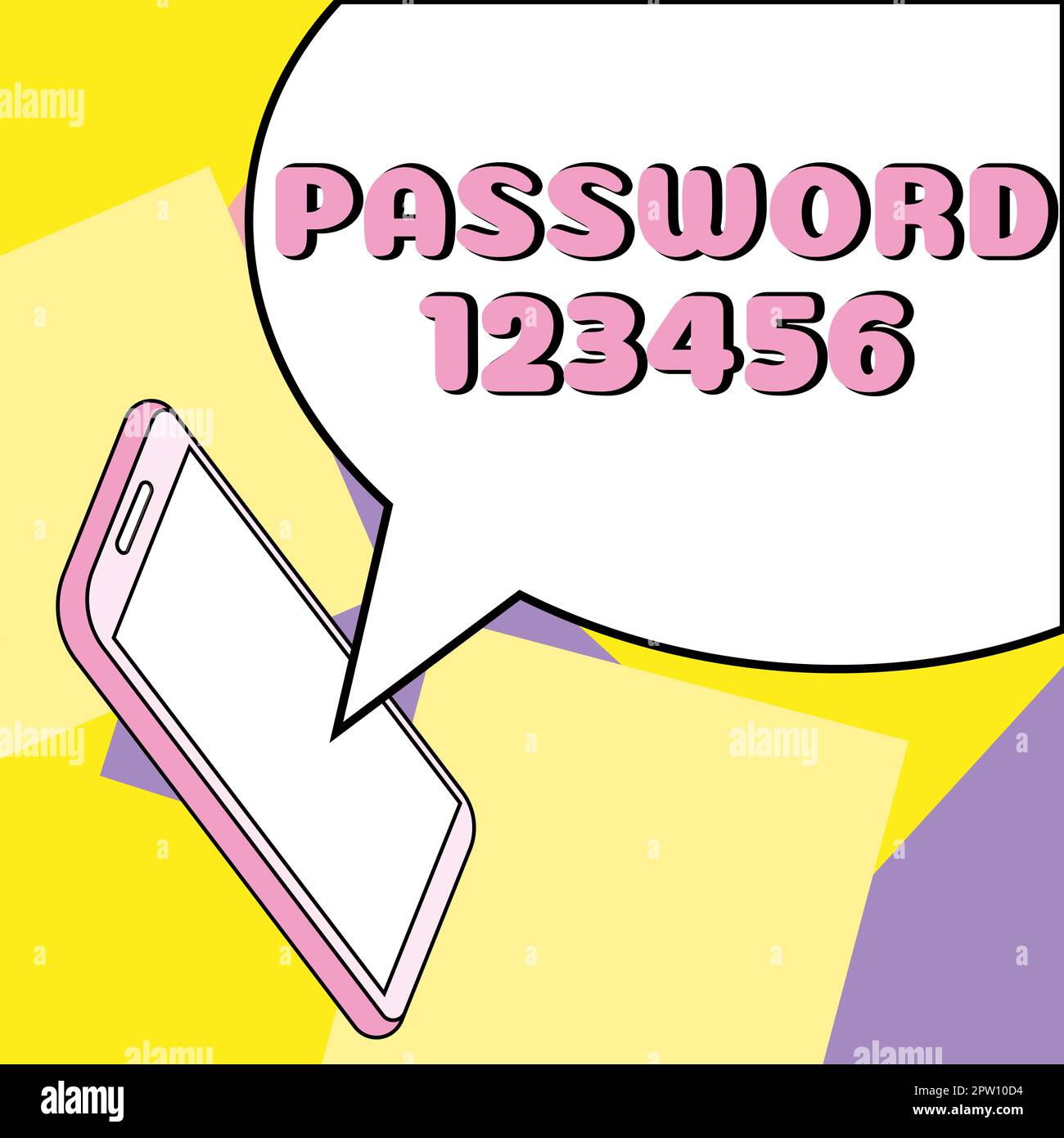 Légende de texte Présentation du mot de passe 123456, approche d ...