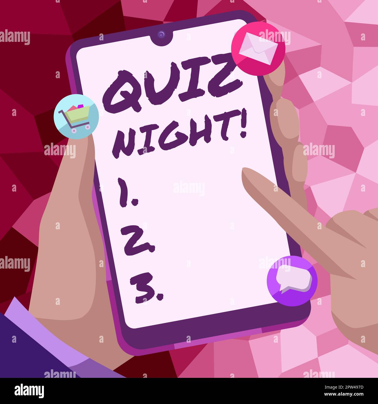Affiche présentant Quiz Night, mot écrit sur le concours de ...