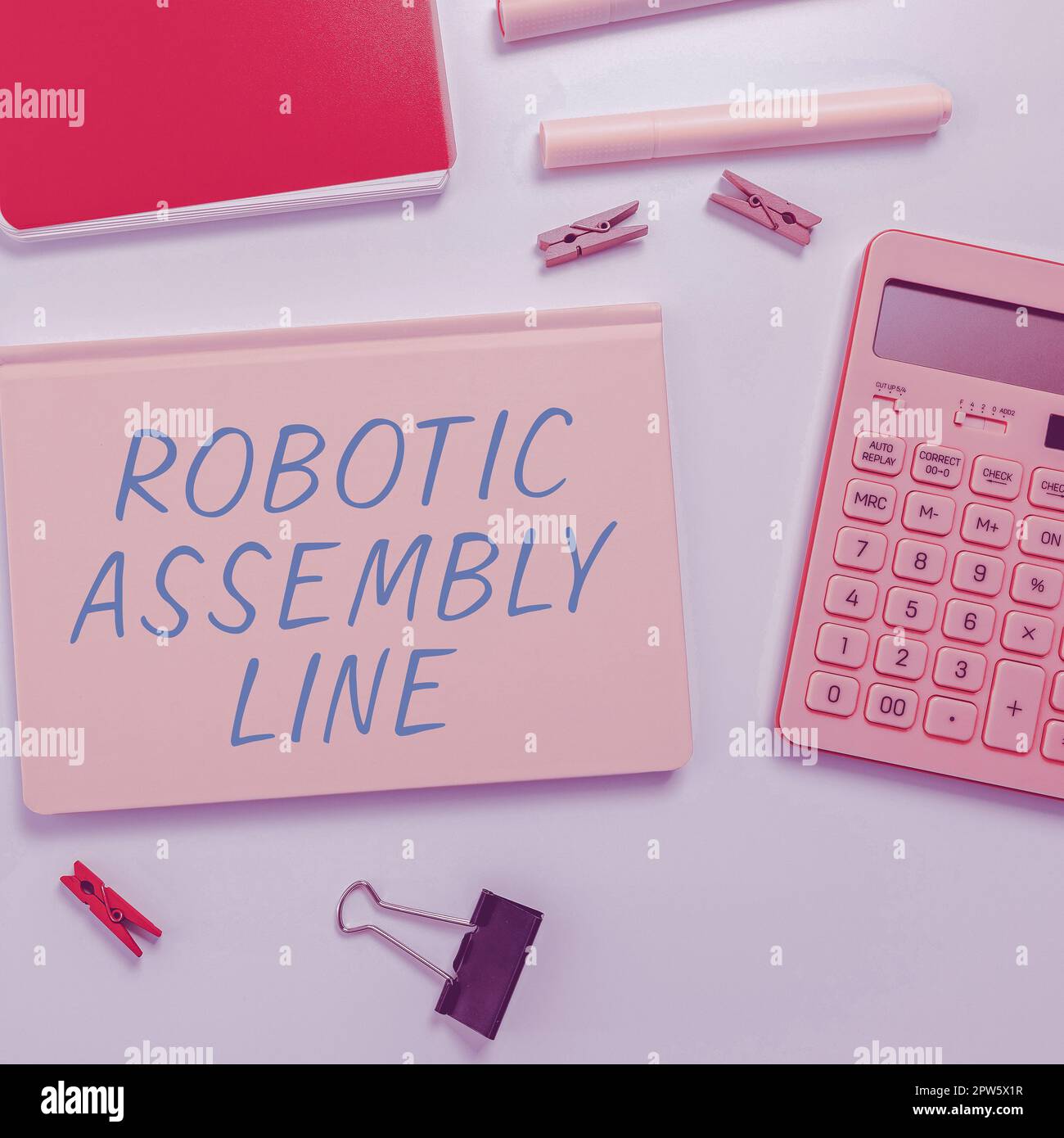 Écriture affichage de texte Robotic Assembly Line, Word pour augmenter ...