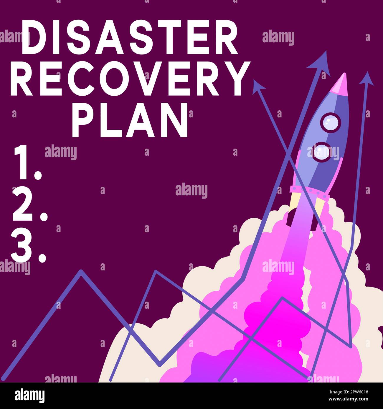 Panneau affichant le plan de reprise après sinistre, concept Internet ayant des mesures de ...