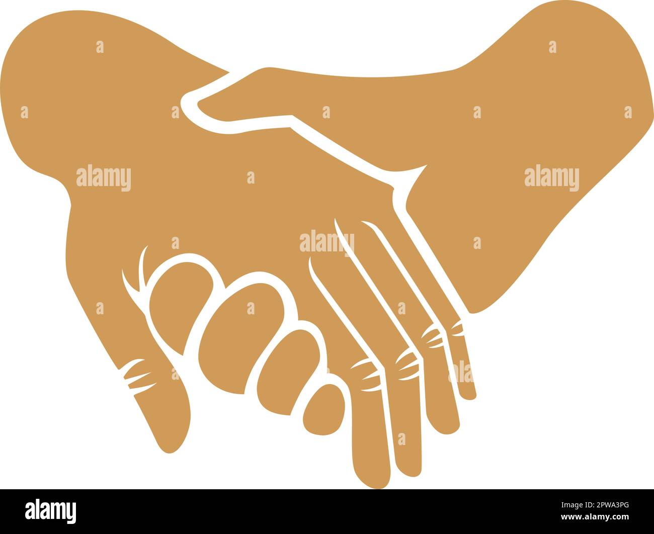 Illustration de la main de maintien comme symbole du support Image ...