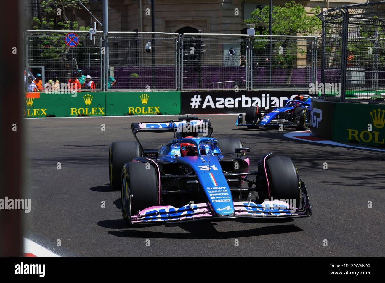 31 OCON Esteban (FRA), Alpine F1 Team A523, action pendant le Grand Prix d'Azerbaïdjan de ...