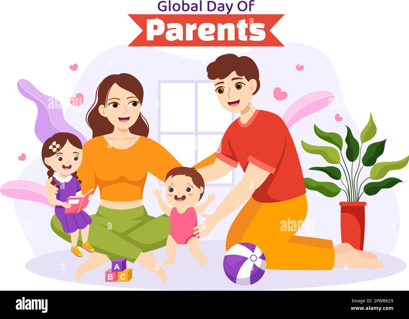 Journée mondiale des parents Illustration avec l'importance d'être un ...