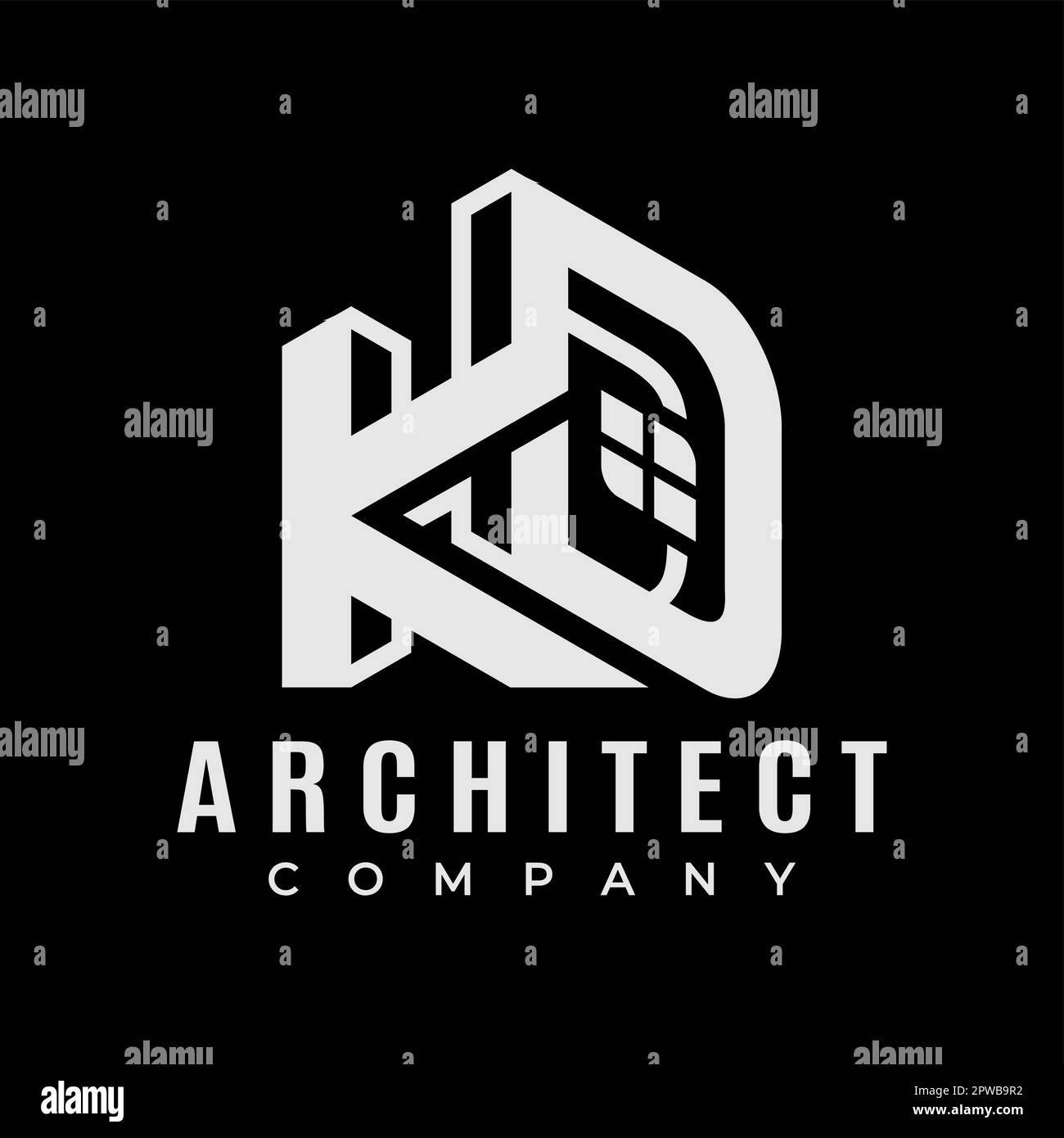 Logo architecture Banque d'images noir et blanc - Alamy
