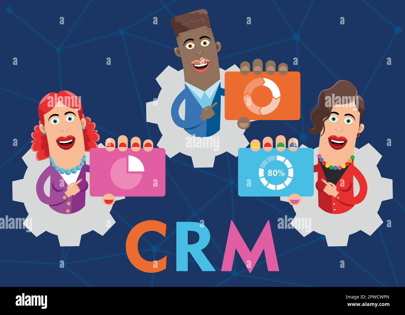 Gestion de la relation client Banque d'images vectorielles - Alamy