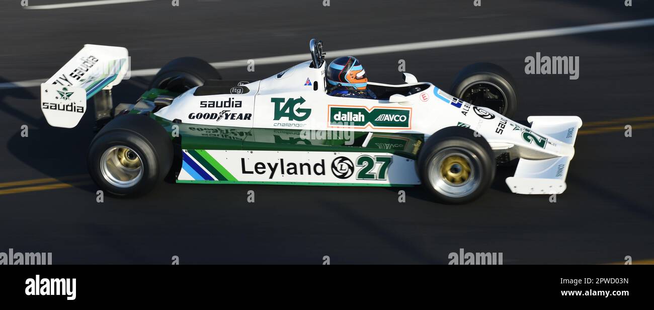 Le Williams FW07 au Grand Prix de long Beach, conduit par Alan Jones pendant la saison 1980 F1 ...