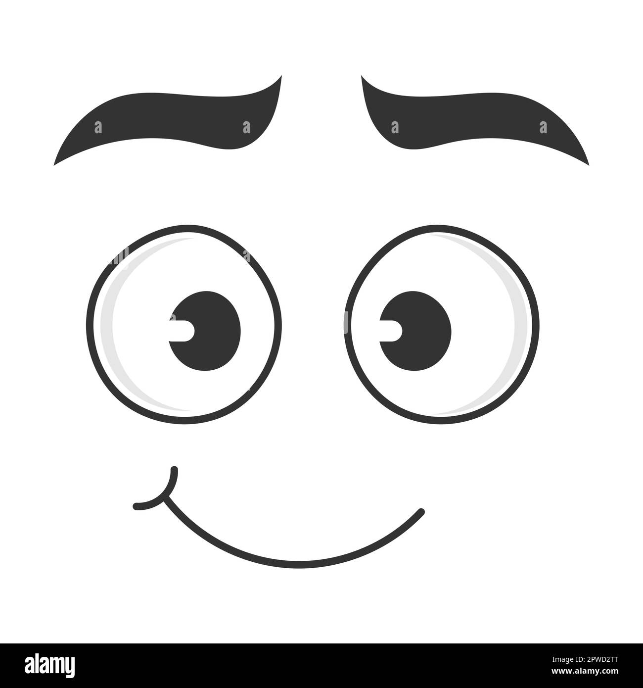 Expression de l'ouverture et de la confiance dessin animé visage ...