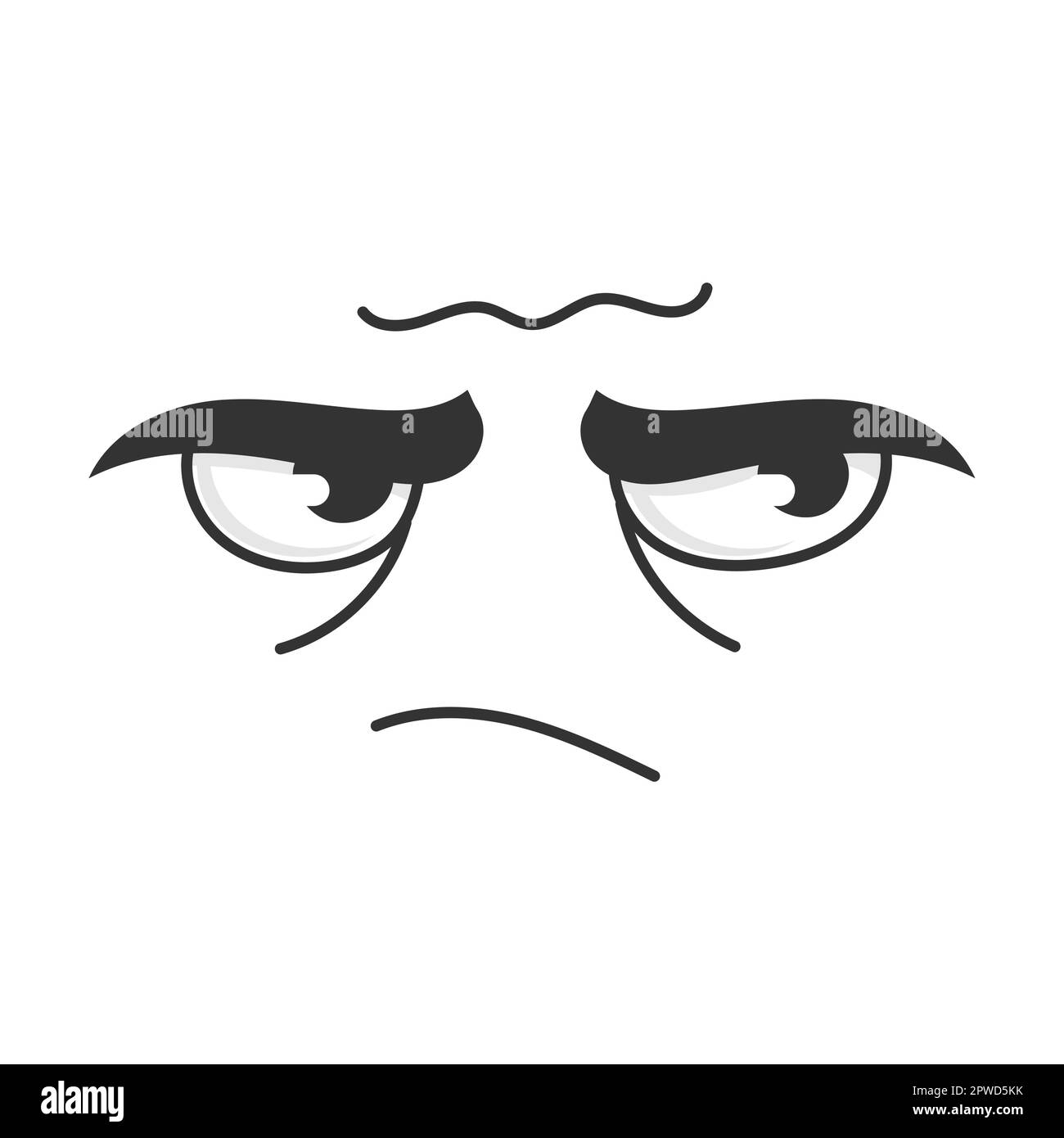 Expression de la colère et de l'insatisfaction dessin animé visage ...