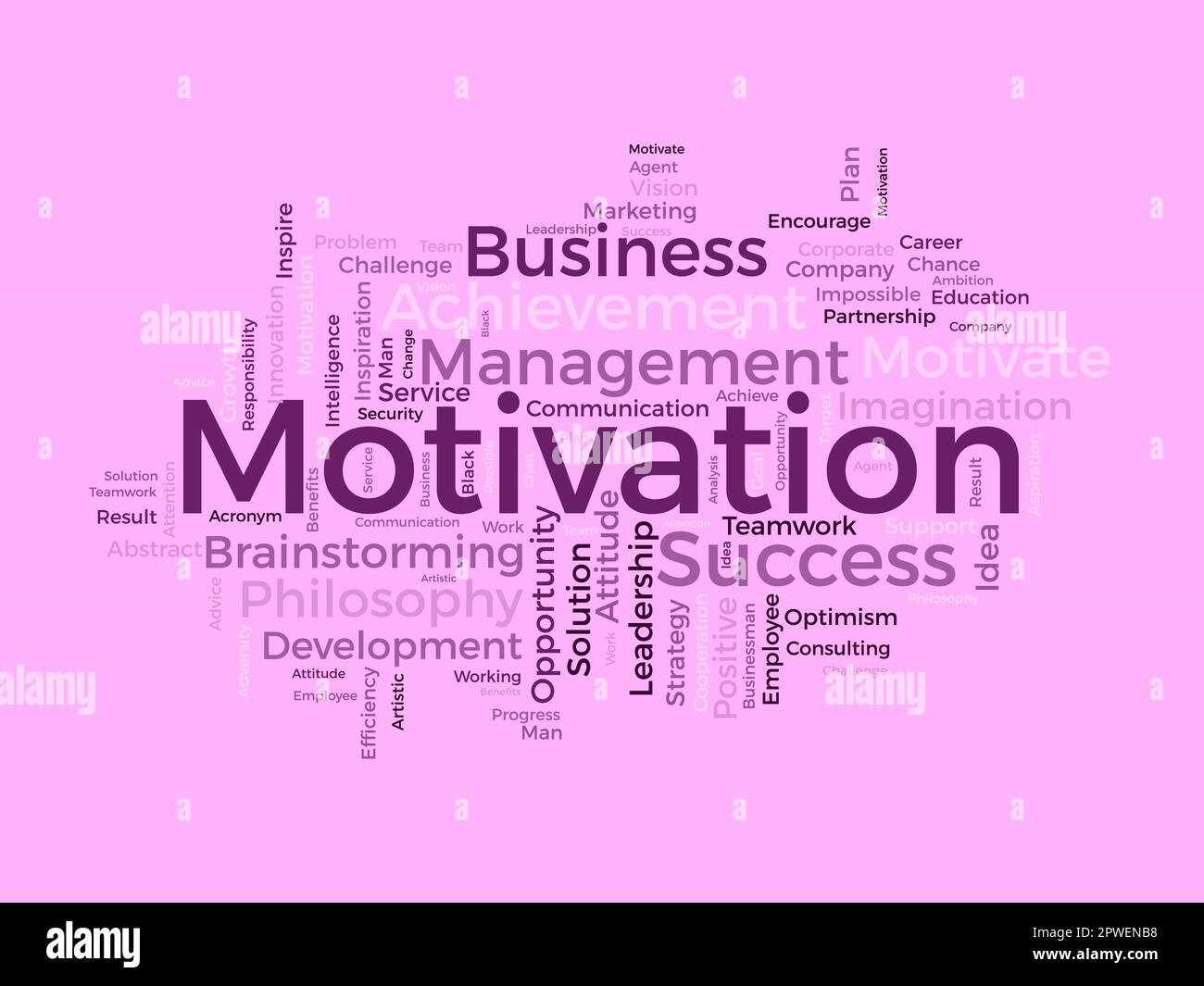 Concept de fond de nuage de mots pour la motivation. Une attitude d ...