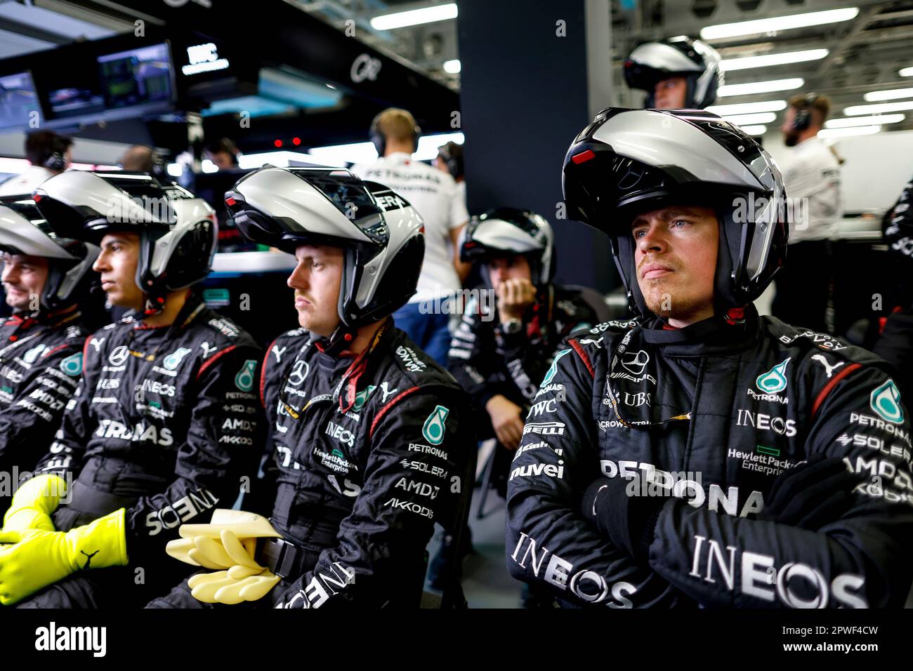 Bakou, Azerbaïdjan. 30th avril 2023. Mercedes-AMG Petronas F1 Team ...