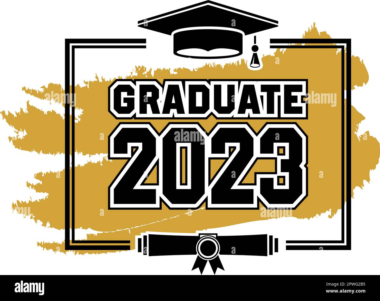 2023 classe congrats les diplômés. Le concept de décorer félicitation ...