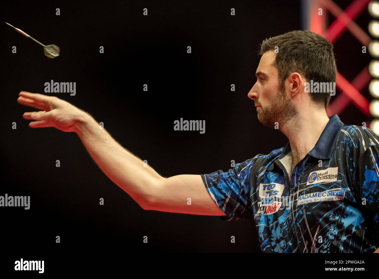 LEEUWARDEN - Luke Humphries (ENG) pendant les demi-finales du ...