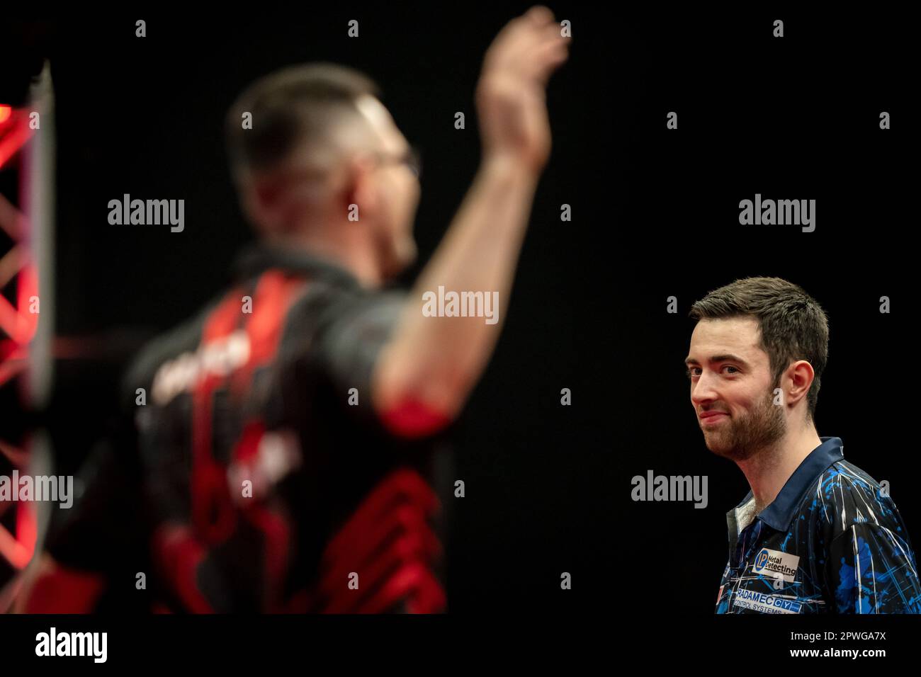 LEEUWARDEN - Luke Humphries (ENG) pendant les demi-finales du ...