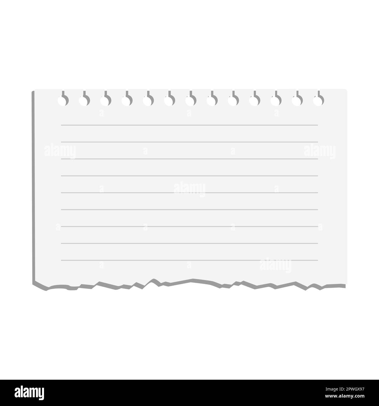 Illustration de dessin animé de la fin du livre blanc. Morceau carré de ...