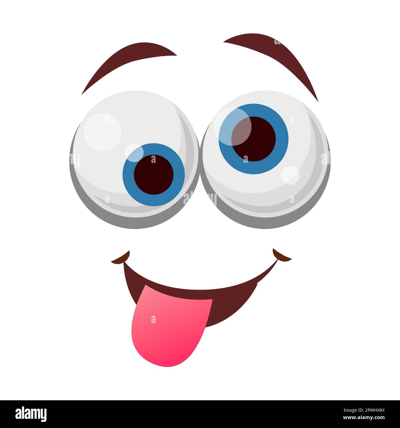 Illustration du vecteur d'expression de face altérée par la bande ...