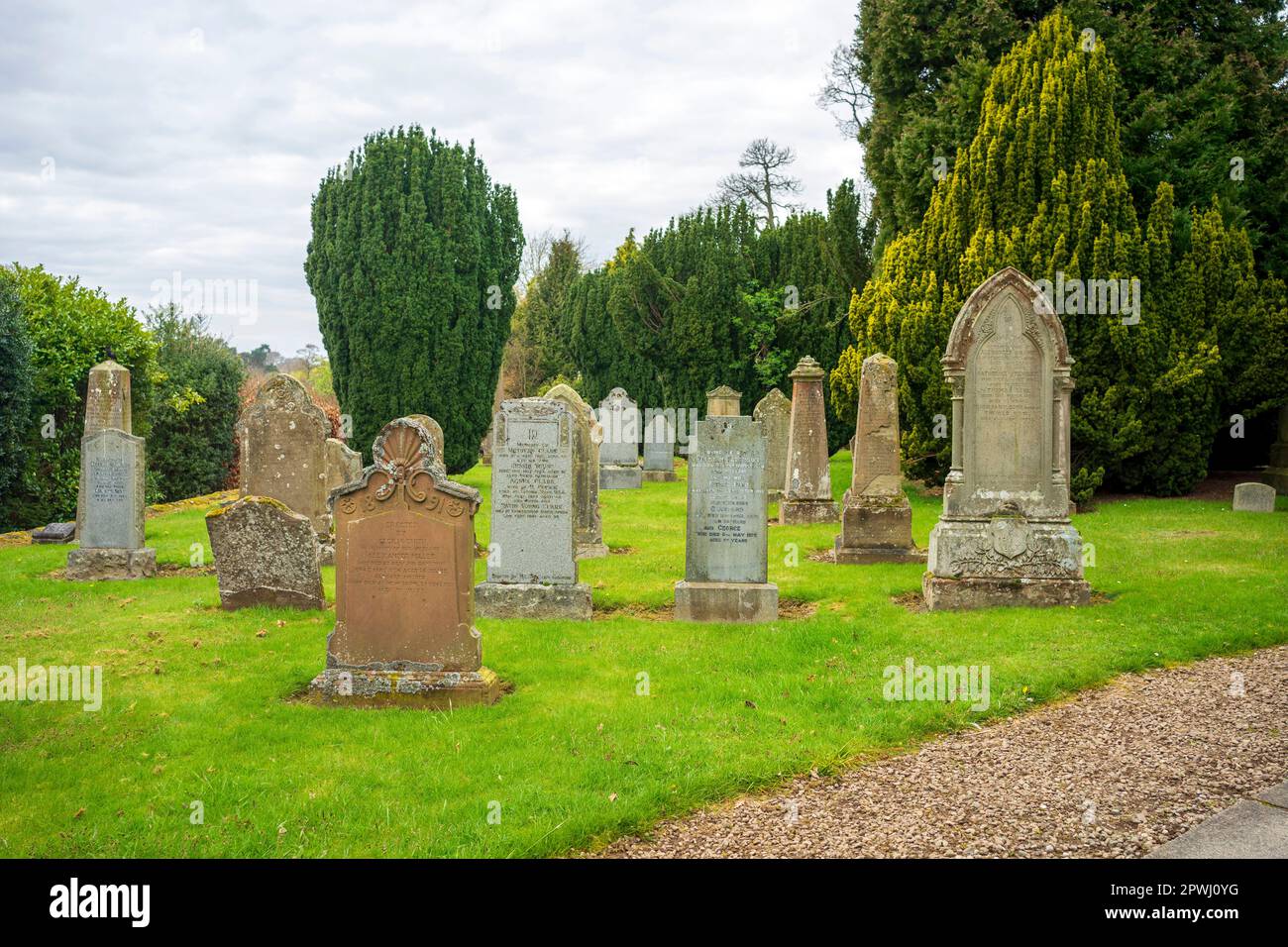 Village de Scone à l'extérieur de Perth, en Écosse, où se trouve la ...