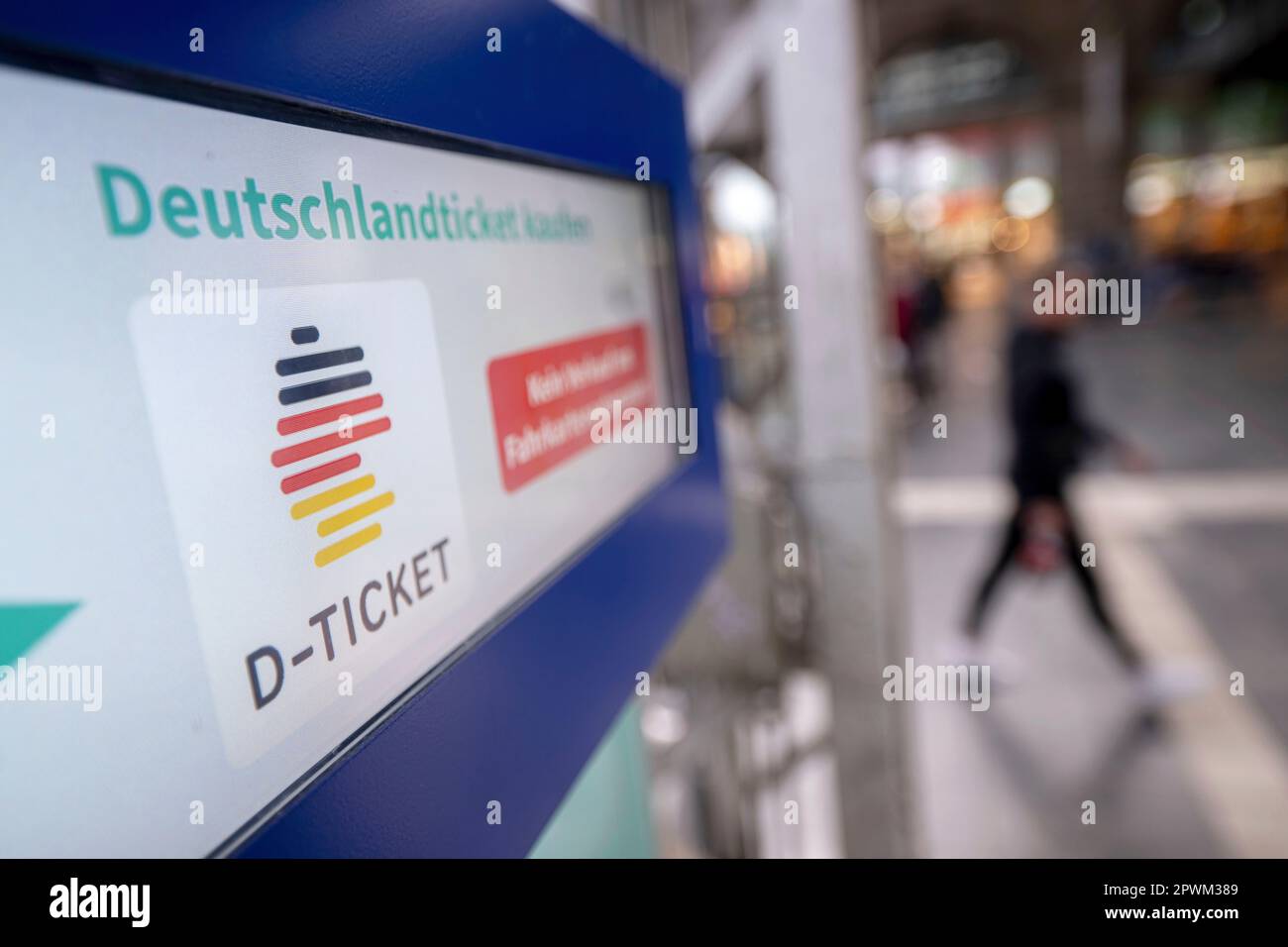 A notice for the Deutschlandticket (Germany Ticket) is displayed on a ...