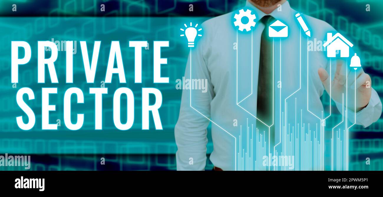 Texte d'écriture secteur privé, concept qui signifie une partie d'une ...