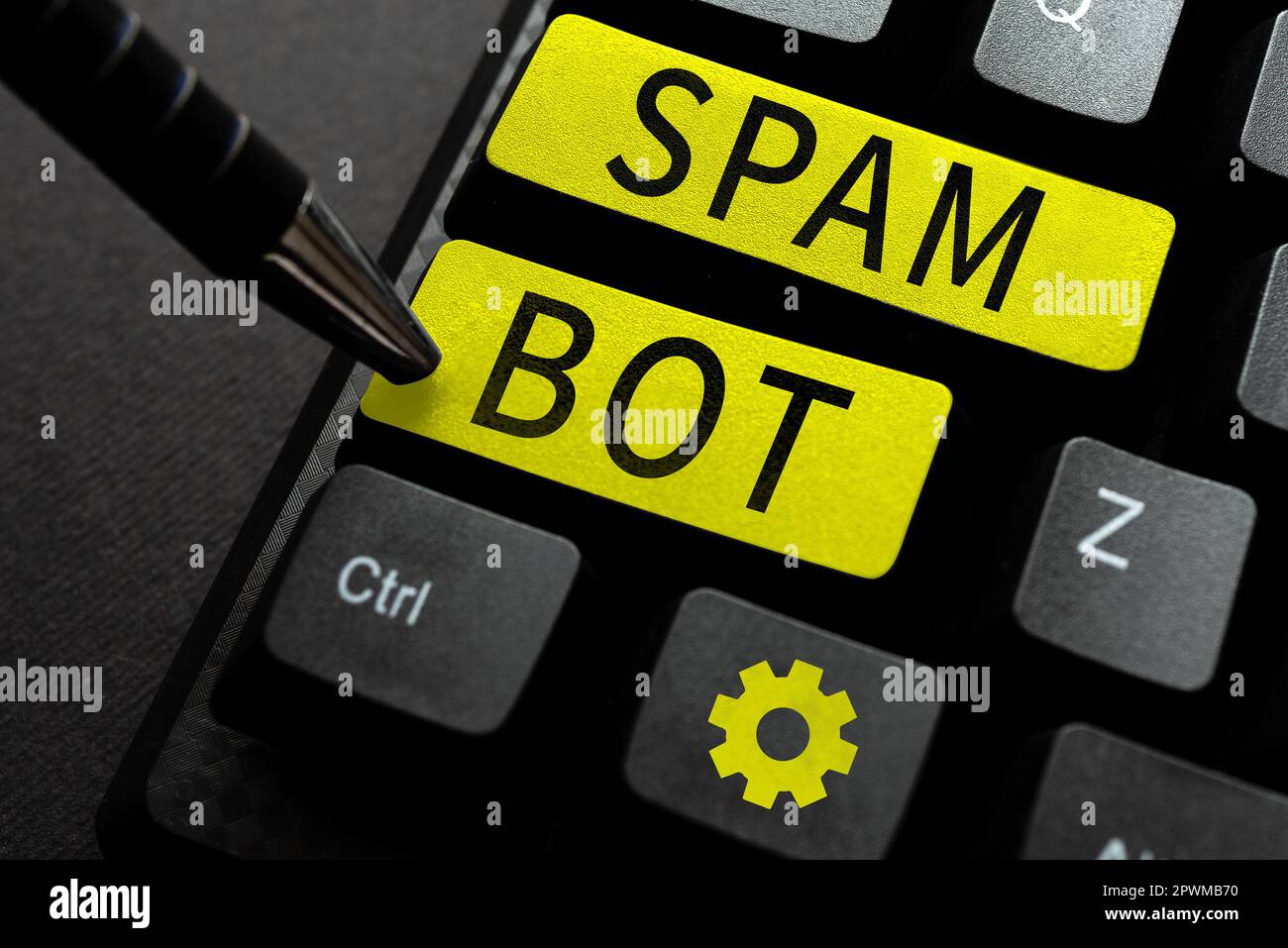 Texte d'écriture Spam Bot, Word écrit sur un programme autonome sur l ...