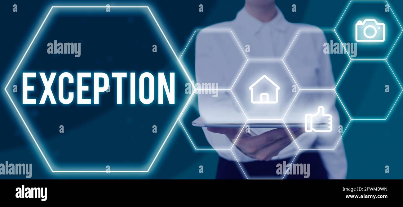 Légende de texte présentant une exception, une personne ou un élément de présentation ...