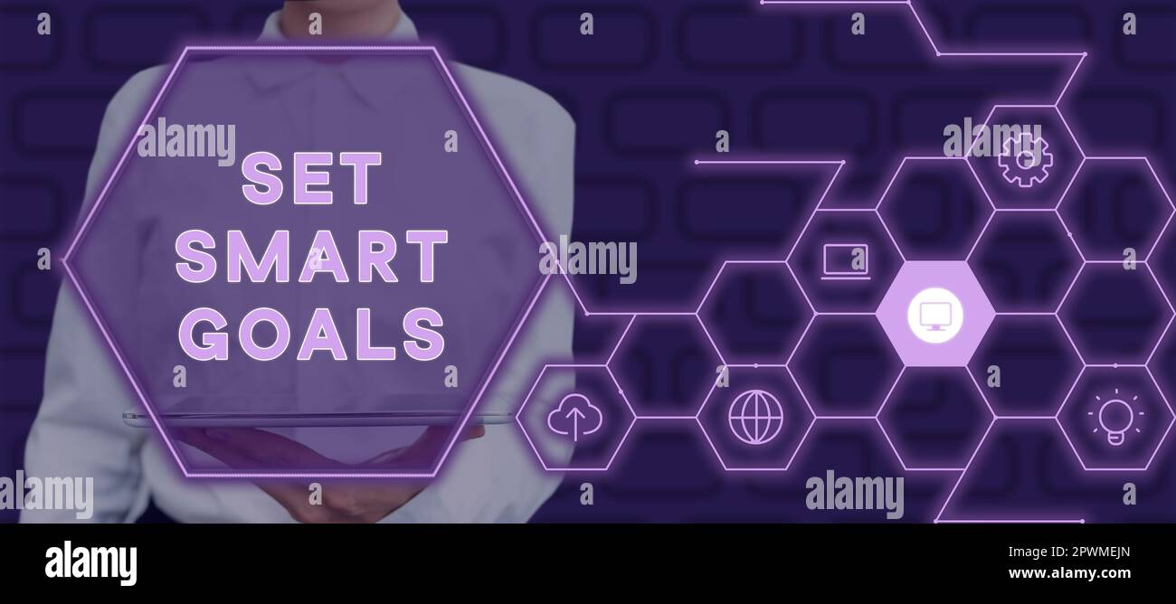 Inspiration montrant l'ensemble de panneaux Smart Goals, mot pour ...