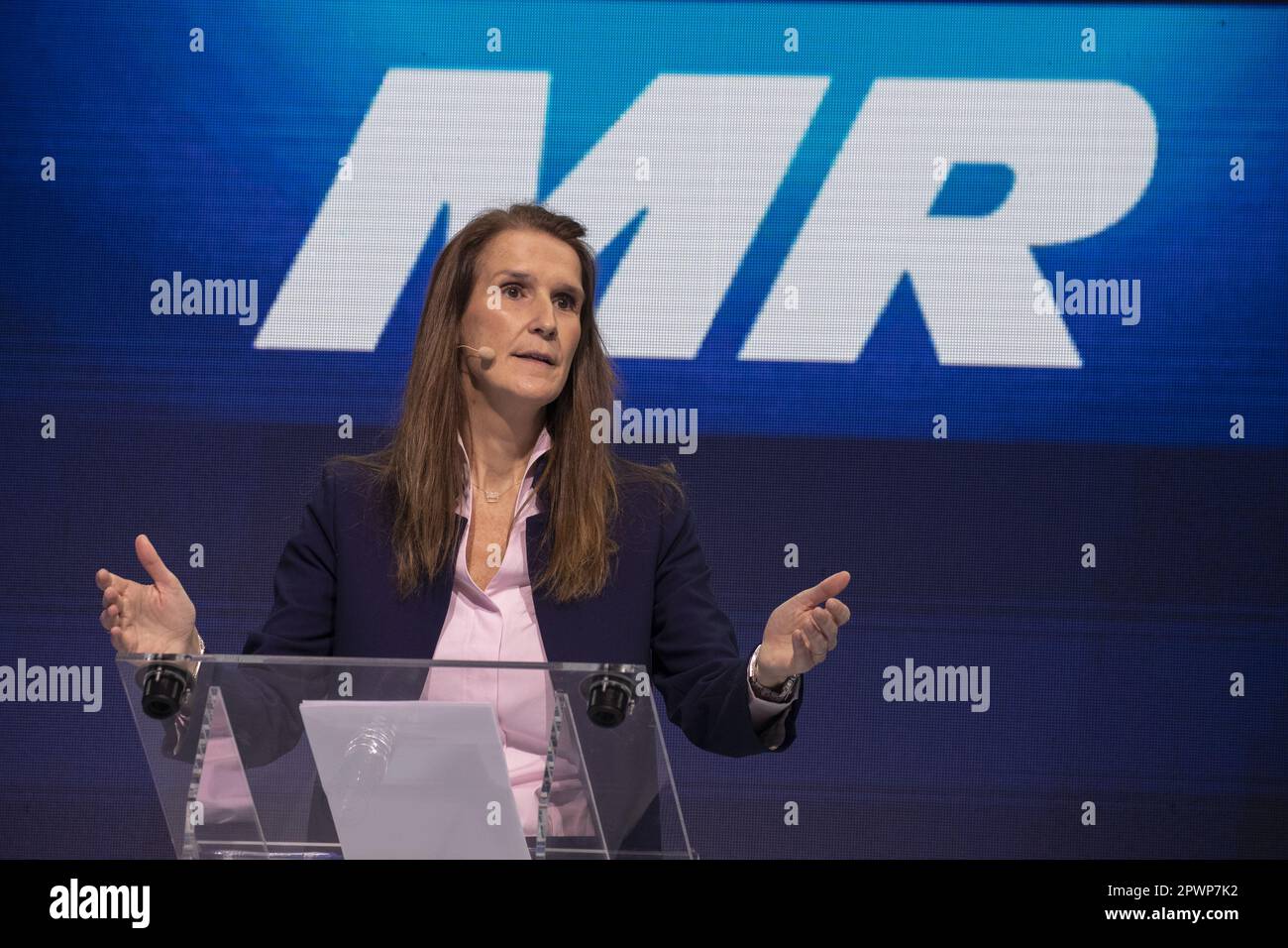 Charleroi, Belgique. 01st mai 2023. Sophie Wilmes de M. prononce un ...