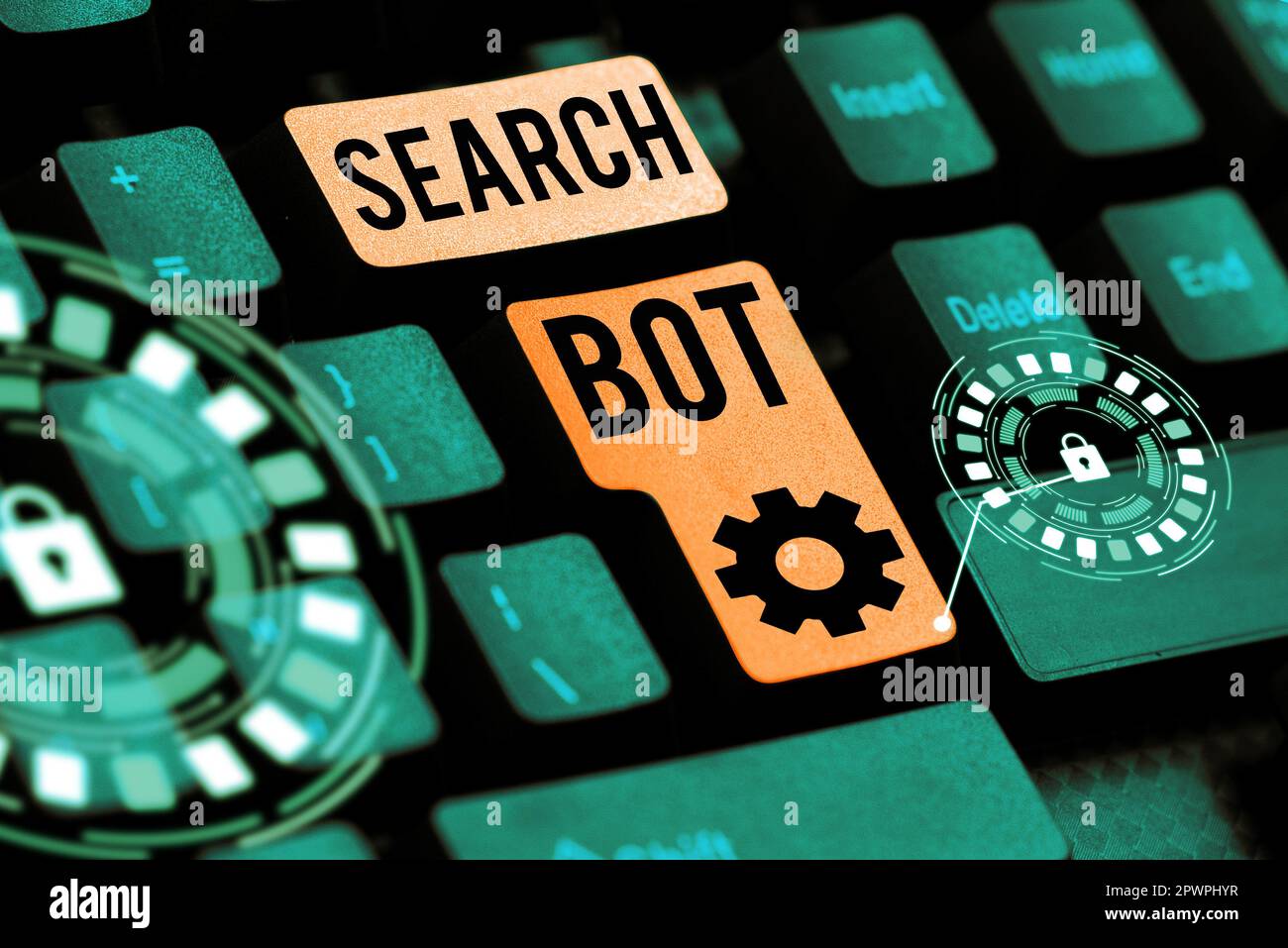 Inspiration montrant le signe Search Bot, Word pour un programme qui exécute des tâches ...