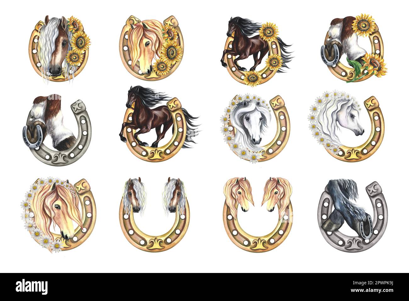 Logo cheval cabré Banque d'images détourées - Alamy