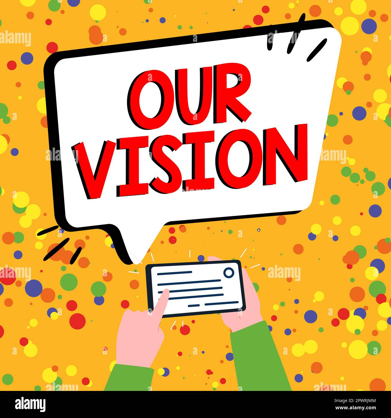 Légende conceptuelle notre vision, notre plan d'approche commerciale ...